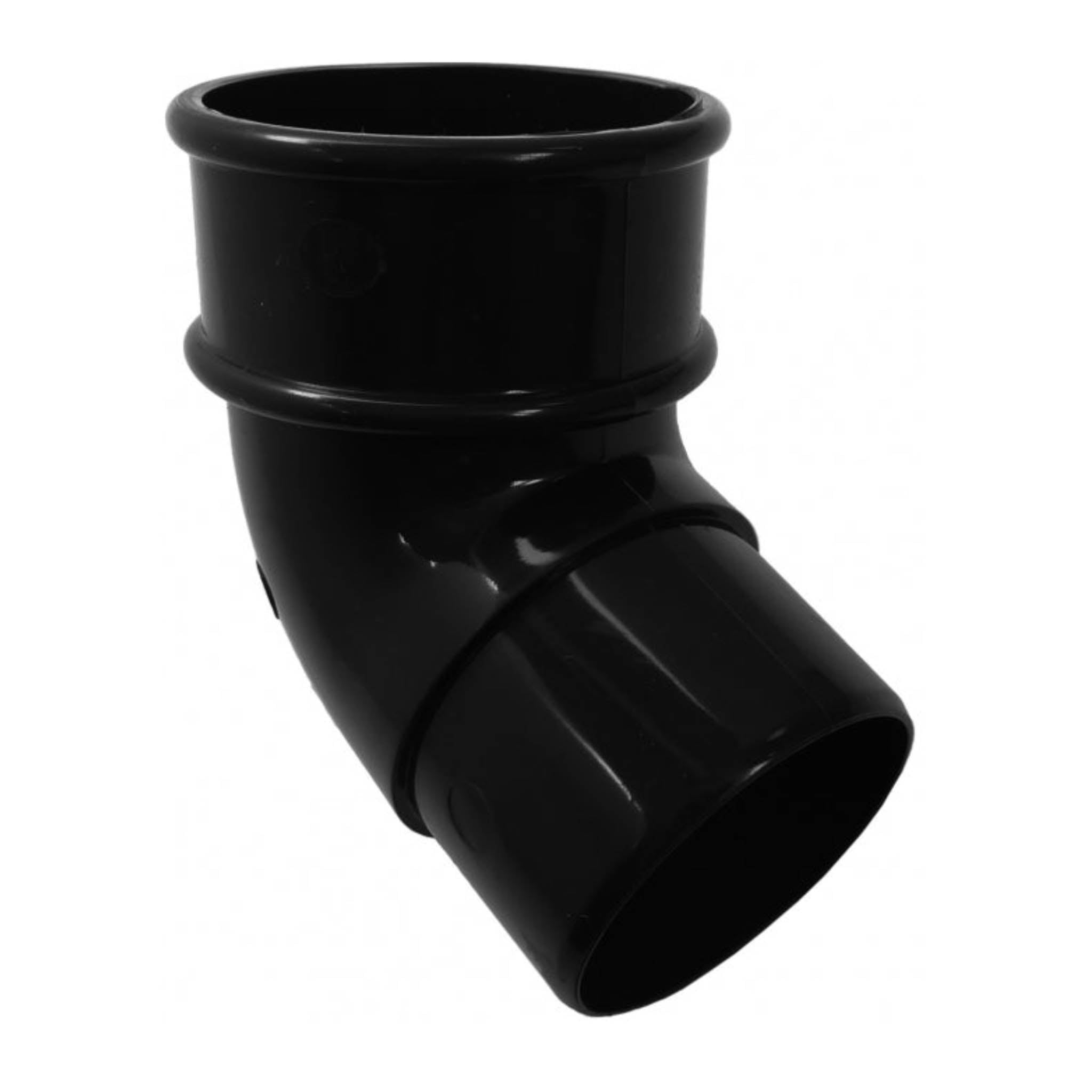 Black Round Downpipe Offset Bend 112.5 Degree