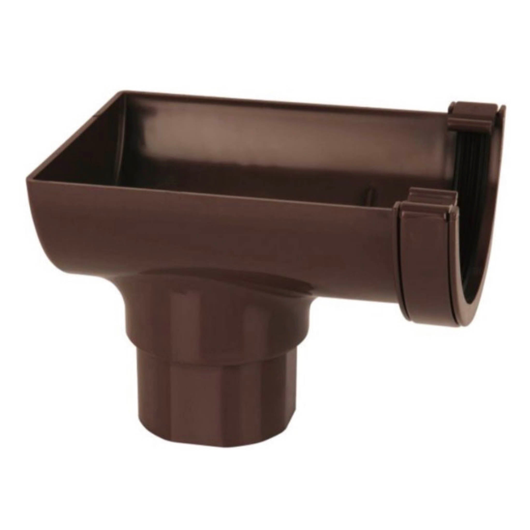 Brown Round Gutter Stopend Outlet