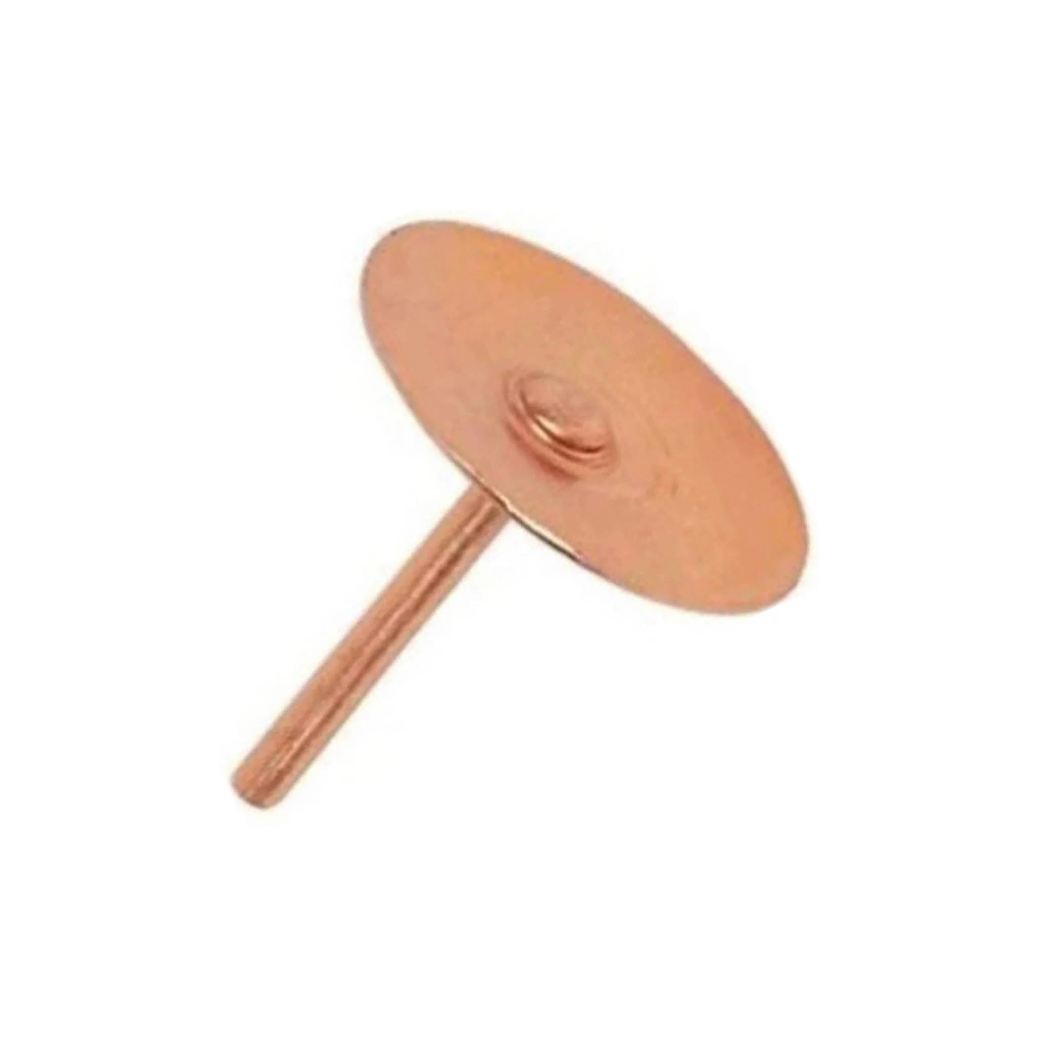 Copper Disc Rivets 20mm x 20mm x 1.5mm - 100 Pack