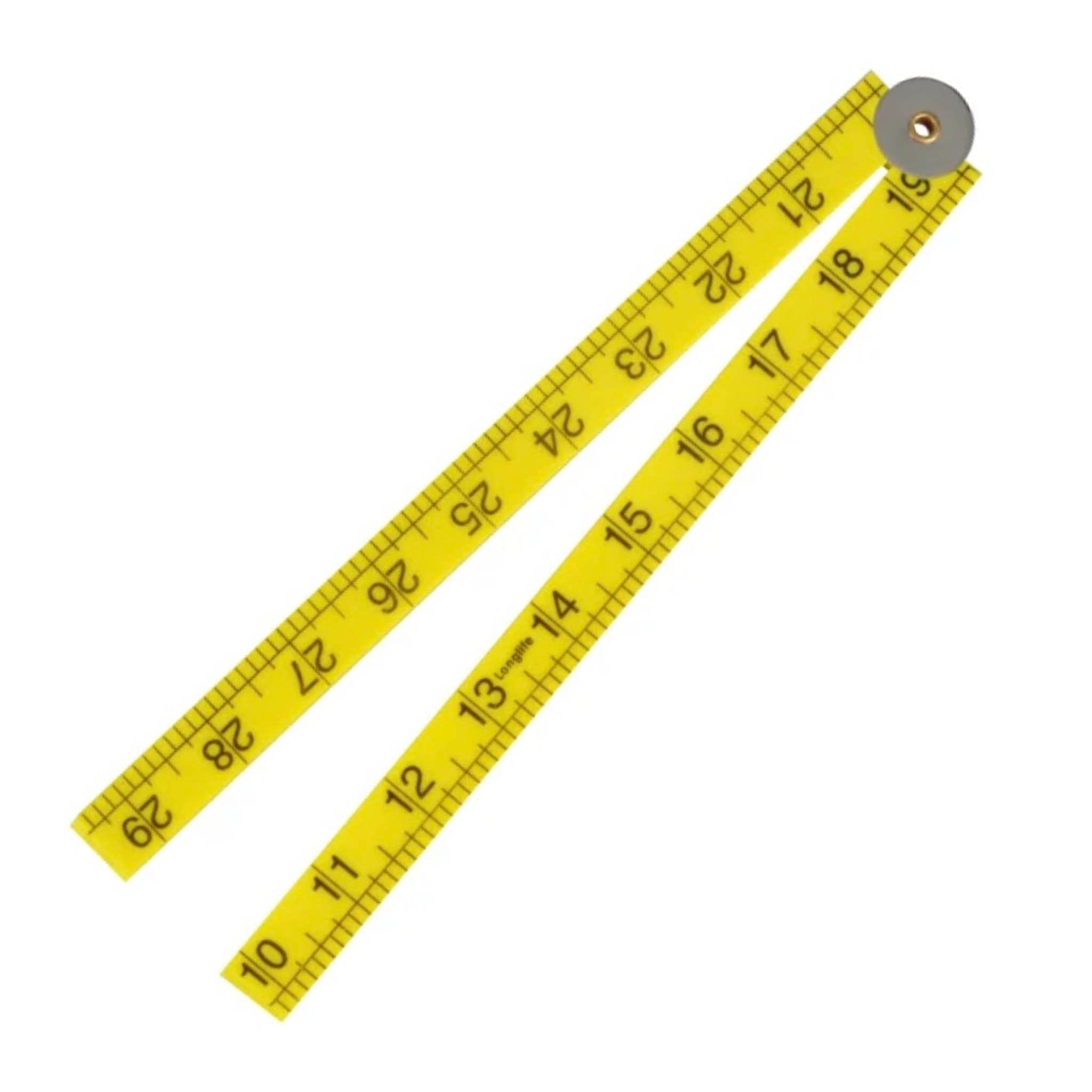 Faithfull Folding Rule Yellow ABS Plastic 1 Metre