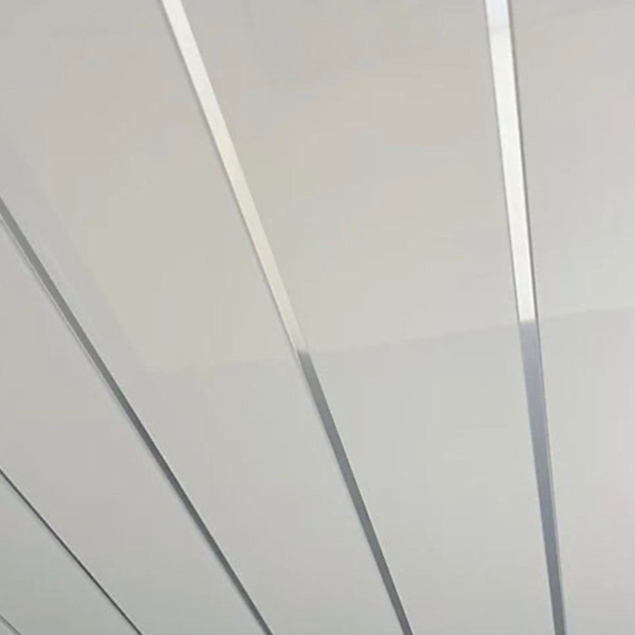 Geopanel 6mm PVC Ceiling Panel White And Silver 2.7 Metre - 5 Pack
