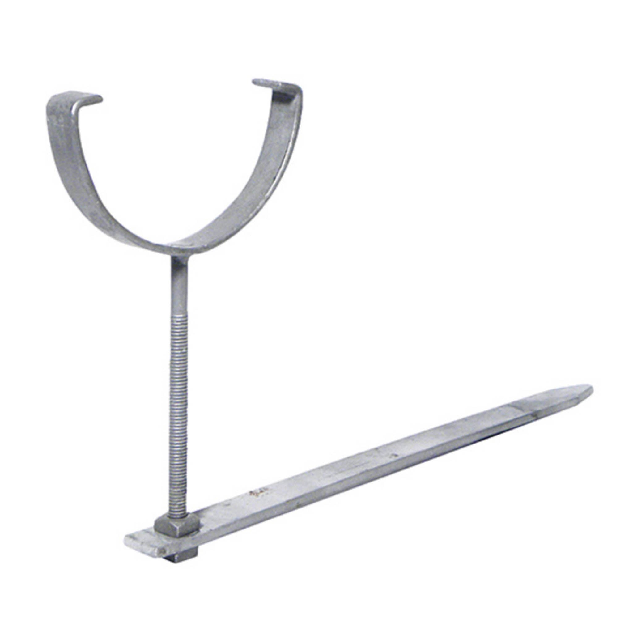 Rise And Fall Gutter Bracket Round Galvanised With Spike