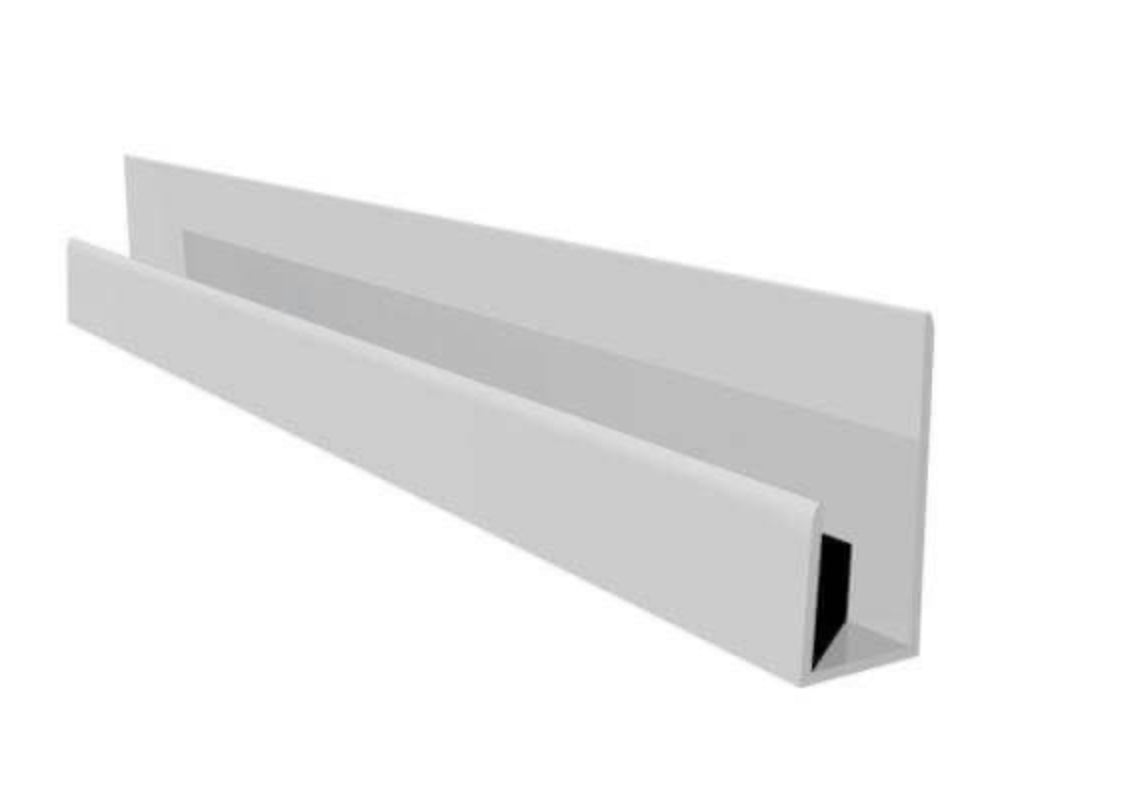 SHIPLAP WHITE CLADDING STARTER TRIM / UNI CHANNEL - 5 METRE ...
