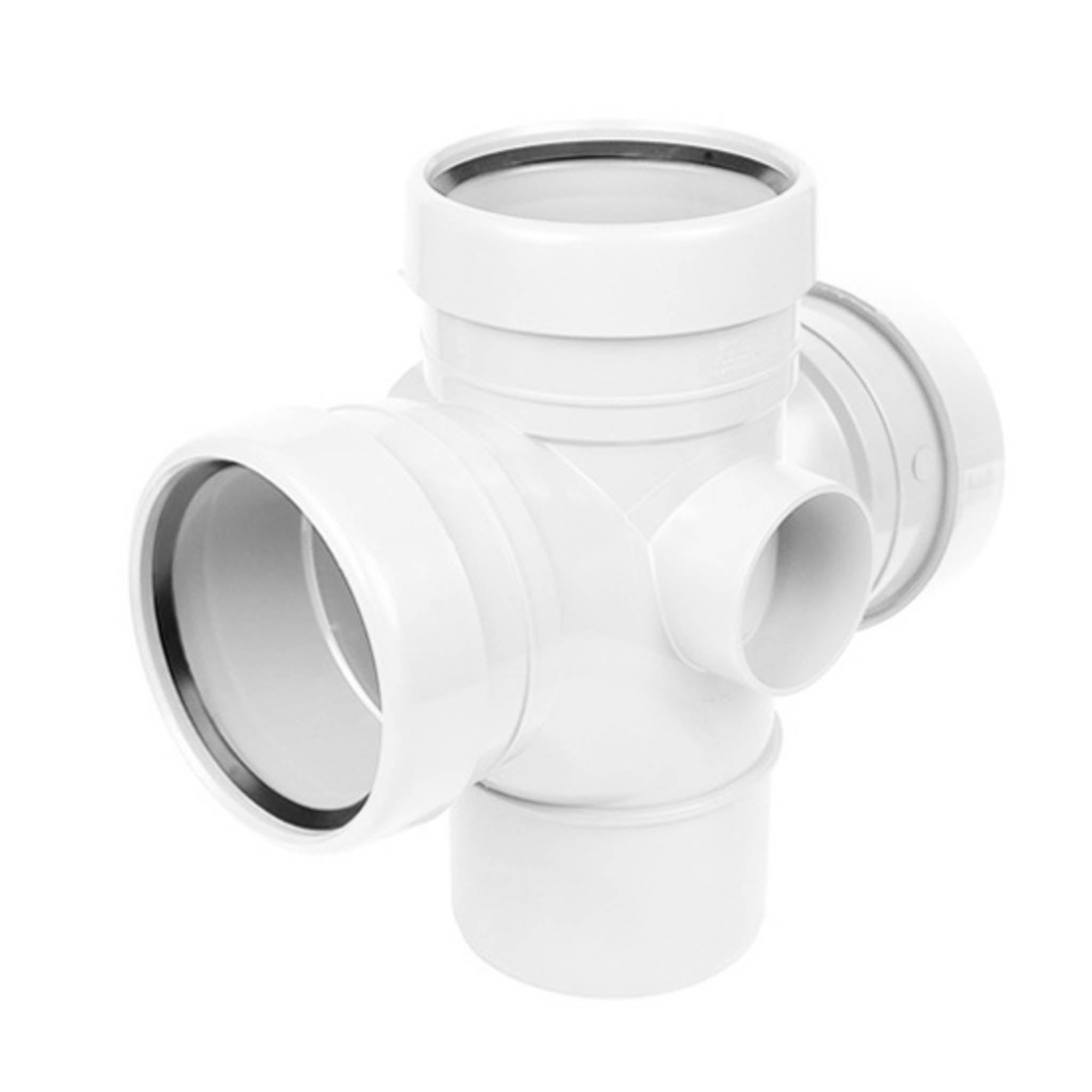 Soil Pipe White Double Tee Branch 92.5 Degree 110mm