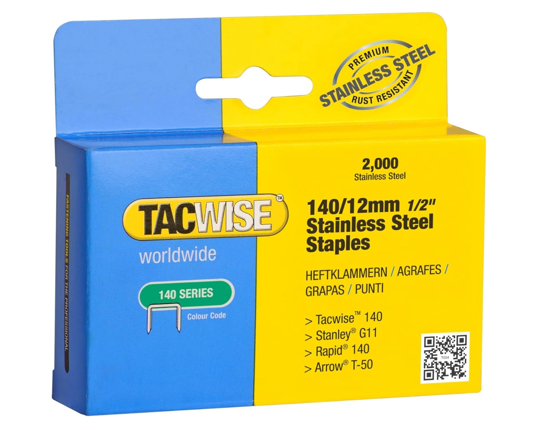 TACWISE TYPE 140 STAPLES 14MM - 5000 BOX – Transtools Online