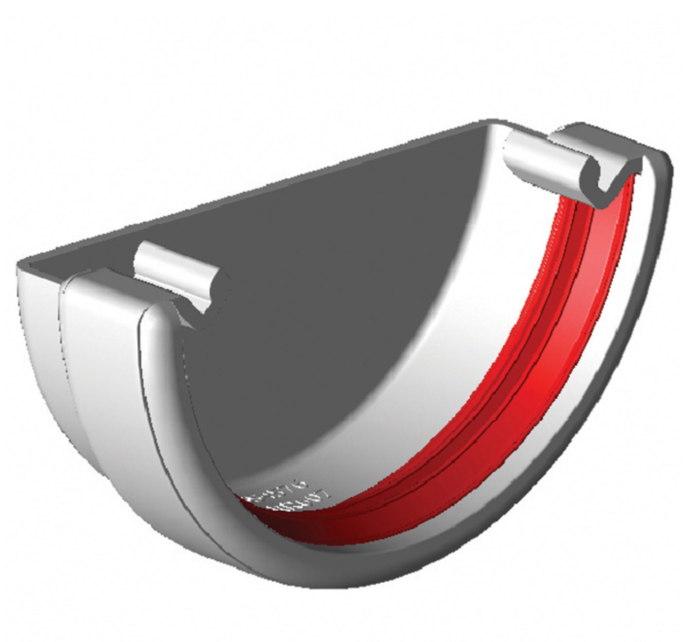 WHITE ROUND GUTTER EXTERNAL STOP END – Transtools Online