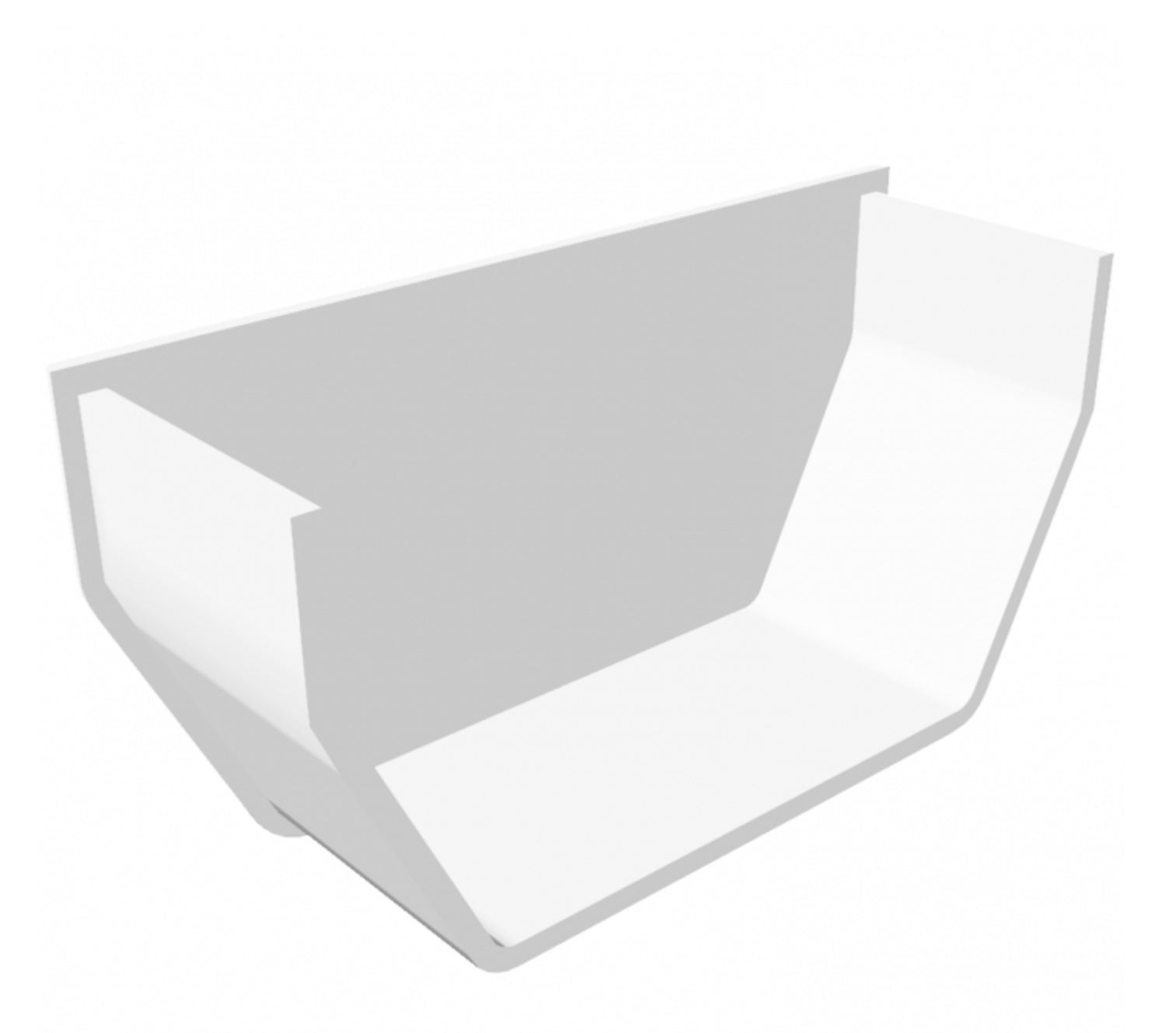 WHITE SQUARE GUTTER INTERNAL STOP END – Transtools Online